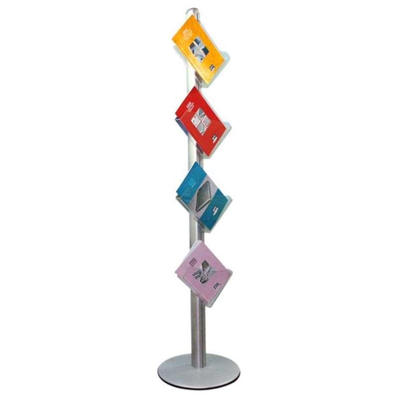 MULTISTAND 21 Single sided, 4 pcs. Tilted A4 Shelves | Displaylager.com