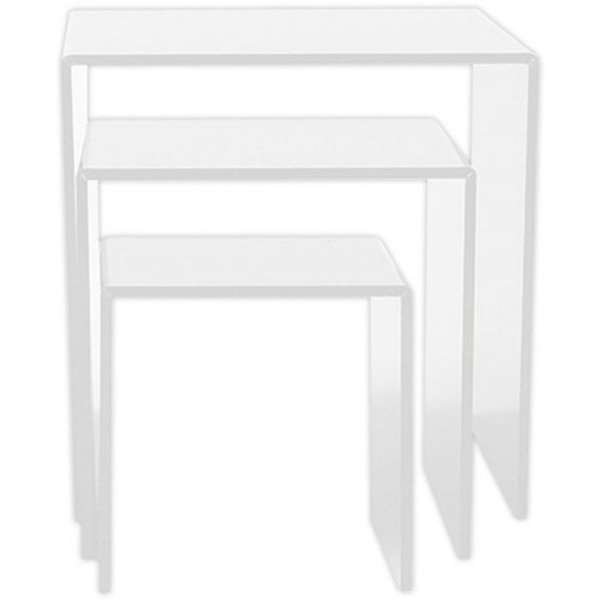 Nesting Shelves x 3 in clear acrylic | Danish Sign Export