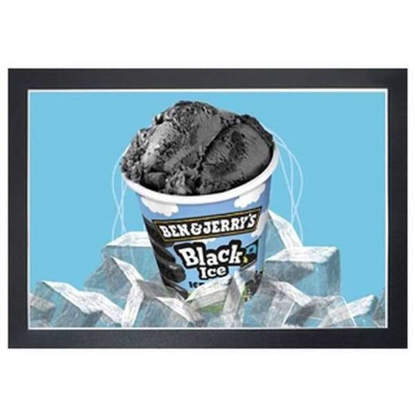 Self-adhesive Poster Frame, plast with magnetic open/close, A4, Black ...