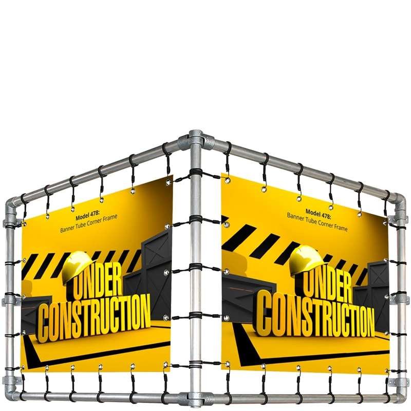 Banner Tube Hanging V frame for wall 100 x 50 cm | Danish Sign Export