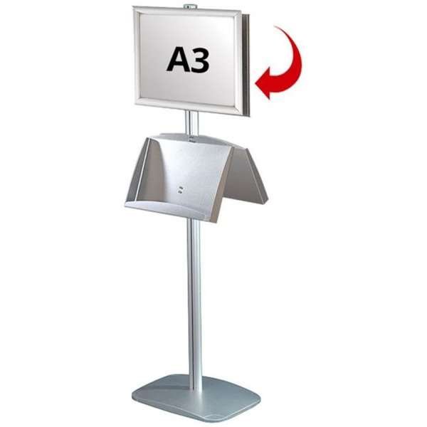 Mini Multistand 6 -Double sided A3 Snap Frame + A3 Steel shelf | Danish ...