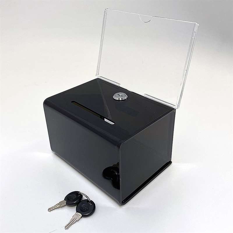 Tip Box Black with A6 Info and lock | Displaylager.eu