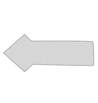 Magnet arrow 1x2 cm (30 pcs per sheet) - Grey | Danish Sign Export